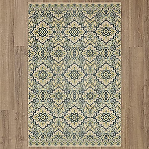 Mohawk Home Woodbridge Santa Ana Floral Printed Area Rug, 5'x8', Tan