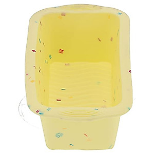 Bread Pan Tools Baking Pan Silicone Pan Rectangle Cake Rectangular for Loaf Color Dots Pancake Maker Pan Pan Rectangular Cake Pans (Color grain yellow)