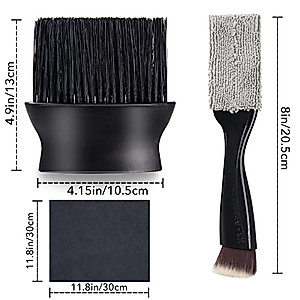 3 Pack Car Cleaning Kit with Auto Interior Dust Brush,Double Head Brush with Soft Nylon Hair and Coral Fleece, Soft Bristles Detailing Brush Dusting Tool for Automotive Dashboard