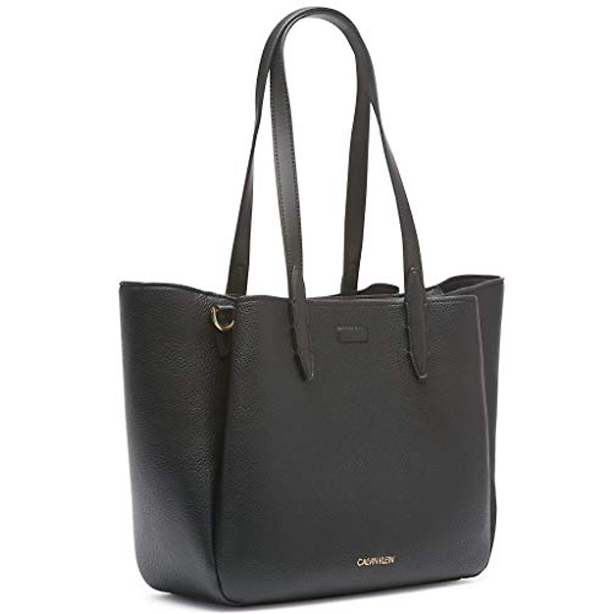 Calvin Klein Millie Novelty Tote, Black/Black