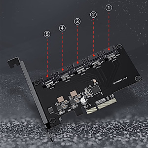 XBERSTAR SATA3.0 Adapter Computer Desktop case Solid State Drive Adapter Frame Bracket (PCIE X1)