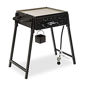 Country Smokers CSGDL0370 Horizon Series, Plains 2-Burner Portable Gas Griddle, Black
