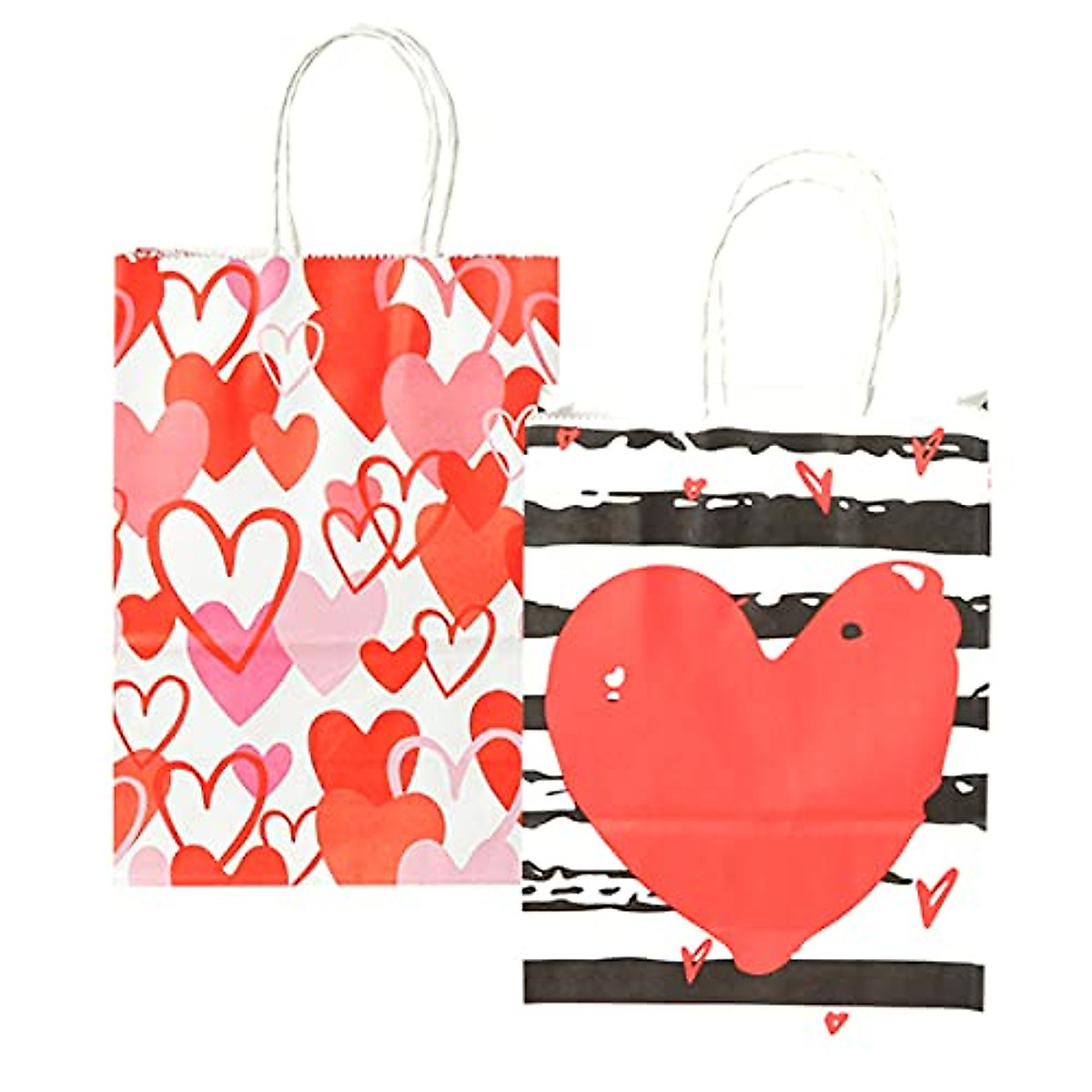 RIGHTA TECH Valentine's Day party Gift Treat Sweetheart Favor Bags Gift Bag Red Heart Candy Goodies Bags Romantic Special Night, Anniversary,Wedding,Valentine's Day party decorations