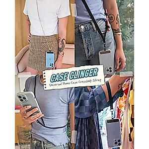 Smartish Phone Wristlet - Case Clinger - Universal iPhone Holder with Detachable Wrist Strap Loop - Black Vegan Leather