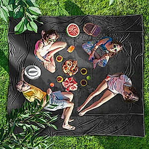 HOMBYS Extra Large 11'x 10' Flannel Throw Blanket, Big Size 128x120 Fuzzy Lightweight Microfiber Bed Blanket for Family and Couples, Oversized Soft & Warm Coffee Giant Blanket for All Season