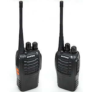 BaoFeng BF-888S Two Way Radio with Built in LED Flashlight (Pack of 4) + USB Programming Cable (1PC)