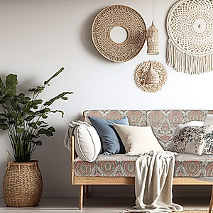 Newwiee 12 Pcs Patio Stretch Sofa Cushion Covers Outdoor Cushion Cover Replacement Couch Slipcover Sofa Seat Cover Flexibility Chair Cushion Cover Porch Patio Furniture Protector (Red,Paisley Print)