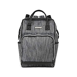 Bananafish Diaper Bag - Multi-Function Design Nappy Bag for Baby Care or Travel - Carry or Wear as Backpack - Large Capacity in Trendy, Stylish Design, Dark Grey