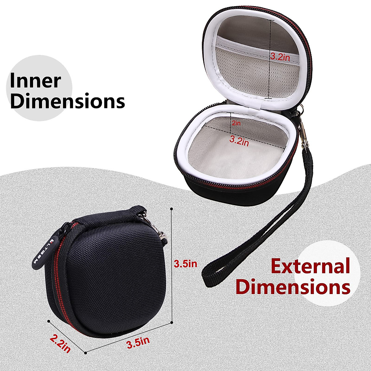 LTGEM EVA Hard Case for Soundcore by Anker Liberty 3 Pro Noise Cancelling Earbuds - Travel - Protective Carrying Storage Bag