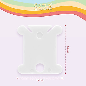 Embroidery Floss Bobbins, 128 Pcs Embroidery Floss Organizer, Plastic Embroidery Thread Cards for Cross Stitch Thread Holder Sewing Storage(White)