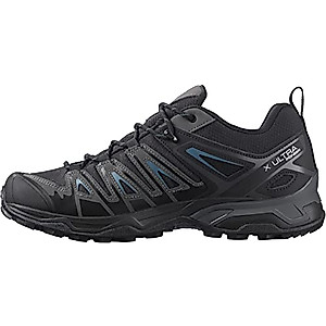 Salomon X Ultra Pioneer CLIMASALOMON Waterproof Hiking Shoes for Men Climbing, Black/Magnet/Bluesteel, 10.5