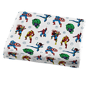 Jay Franco Marvel Avengers Fighting Team Twin Sheet Set - 3 Piece Set Super Soft and Cozy Kid’s Bedding - Fade Resistant Microfiber Sheets (Official Marvel Product)