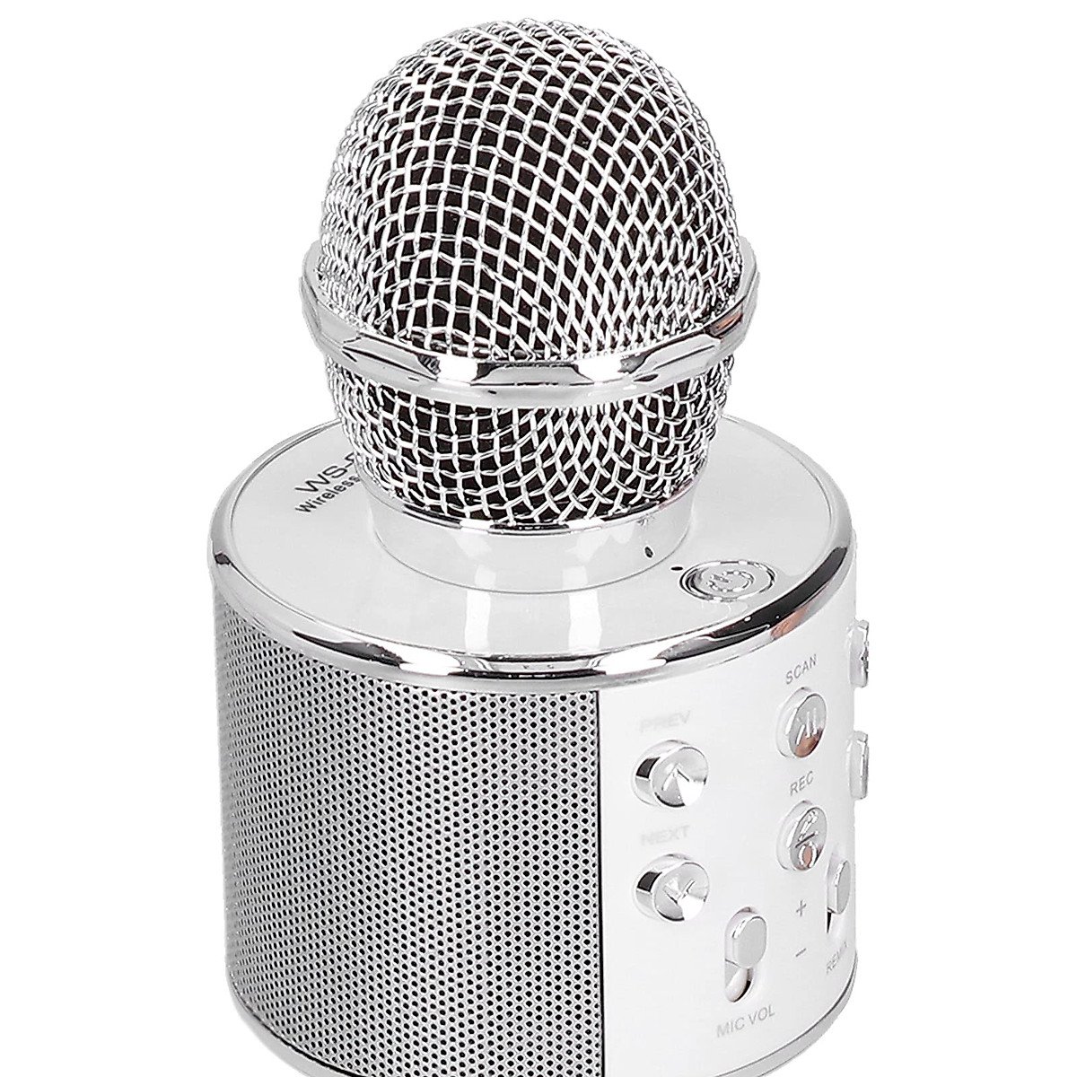 WS-858 Bluetooth Karaoke Microphone Recording 3-in-1 Handheld Portable Mic Speaker Machine Music Player Recorder for Karaoke Party Wedding Meeting