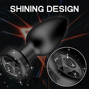 Anal Plug Small Butt Plug - 10 Modes Vibrating Butt Plug,Adult Sex Toys & Games for Men Womens,Small Butt Plug for Female Male Prostate Massage Vibrating Anal Sex Toys for Men,Black