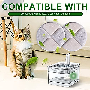 TOYMIS 8pcs Pet Fountain Filters, 101oz/ 3Liter Soft Cat Fountain Filter Sponge Pet Water Fountain Filter Replacement Pet Fountain Accessories