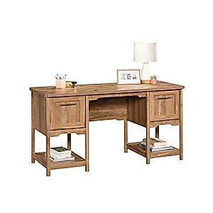 Sauder Coral Cape Desk, L: 58.62" x W: 23.47" x H: 30.0", Sindoori Mango Finish