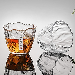 Whiskey Glasses, 5 Oz Old Fashioned Glass, Crystal Whiskey Tumbler Rocks Glass for Bourbon Scotch Cocktail Rum Cognac Vodka Liquor