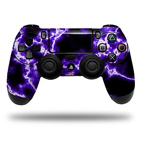 WraptorSkinz Skin compatible with Sony PS4 Dualshock Controller PlayStation 4 Original Slim and Pro Electrify Purple (CONTROLLER NOT INCLUDED)