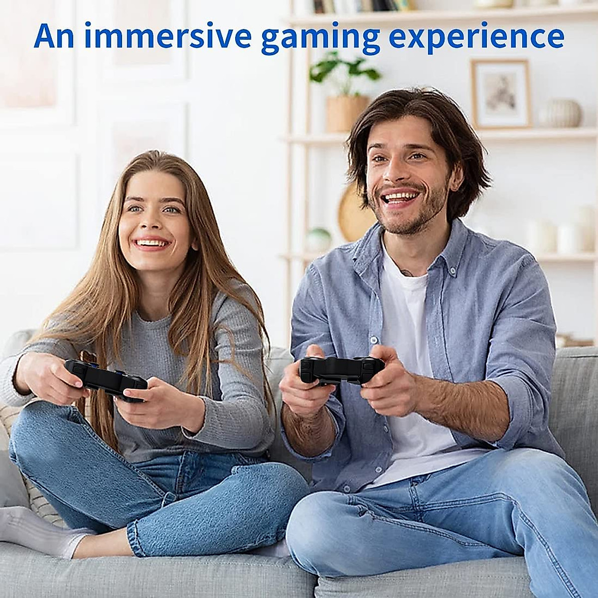 2 Pack USB Wireless Gaming Controller for PC/Laptop Computer (Windows XP/7/8/10)/ Android / PS3 & Steam Joystick Gamepad for pc Games Controller Compatible Android (Black+Black)