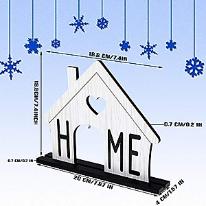 Jetec Home Decor Interchangeable Sign Wooden Decorative Home Signs Interchangeable Table Centerpiece Blessed Table Centerpiece Fireplace Decorations for Valentines Easter Living Room Decor