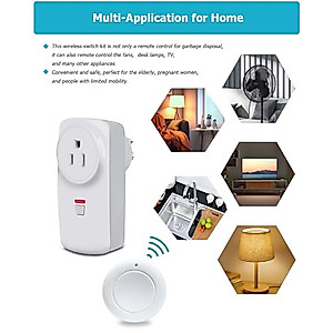 Disposal Sink Top Switch, Garbage Disposal Wireless Switch - Remote control-No Drilling on Sink Top - No Wiring-Stick On Sink Top/Counter Top for Waste Disposer