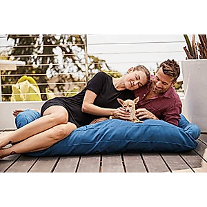 K9 Ballistics Tough Bolster Nesting Pillow Sofa Dog Beds - Washable, Durable and Water Resistant, Made for Medium Dogs, M 33"x27", Two-Tone Gray Velvet