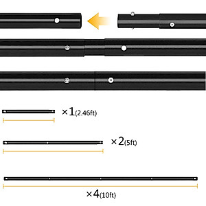 Lidlife Backdrop Stand,6.5 x 10ft Adjustable Photography Background Support System Kit,Background Stand with 4 Spring Clamps and Sand Bag,Carry Bag for Photo Video