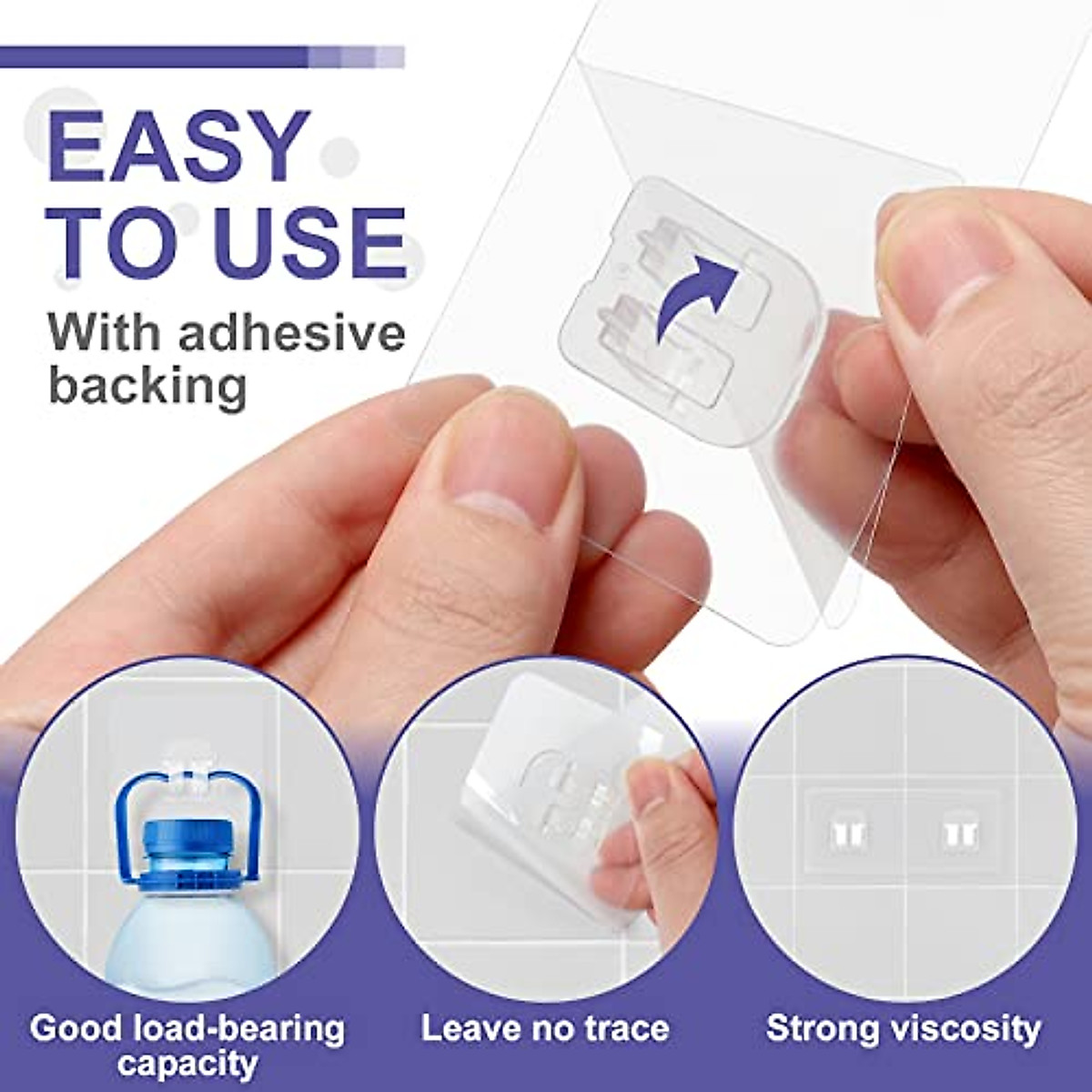 NHYAMX 12 Packs Adhesive Hooks Replacement Adhesive Sticker Replacement Hook Corner Shower Caddy Wall Hooks,Strong Sticker Hooks for Bathroom，No Drilling Bath Toilet Kitchen Organizer Accessories