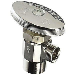 ecobee R19X C1 Angle Valve, 1/2" Nominal Sweat Inlet x 3/8" OD Tub, Chrome