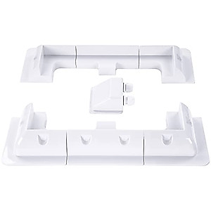 JJN 7PCS Corner Bracekt Solar Panels Mounting Brackets Kit ABS Corner Bracket Support 100W and Above Drill-Free Mount for RV, Caravans, Vehicles, Camper Vans, Roof, Sheds (White)