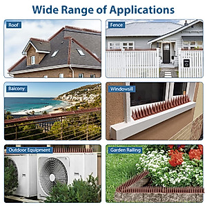 Bird Spikes, 30 Pack Bird Squirrel Raccoon Pigeon Cat Animal Deterrent Spikes for Outside Anti Bird Defender Spikes Outdoor to Keep Birds Away