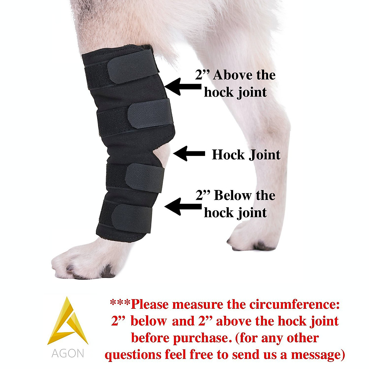 AGON® Dog Leg Braces for Back Leg wrap hock Compression Protects Wounds and Helps heal hind Legs Rear Ankle Joint, preventing Injuries, sprains Providing Stability for Dogs, Canines Arthritis (Small)