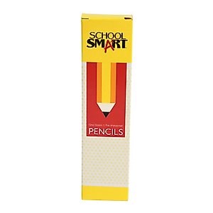 School Smart Number 2 Pre-Sharpened Pencils, Latex-Free Eraser, Pack of 12