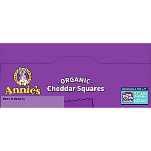 Annie's Organic Cheddar Squares, Baked Cracker Snacks, 7.5 oz