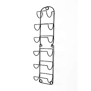 SODUKU Towel Rack Wall Mounted Metal Wine Rack Towel Shelf for Bathroom Black