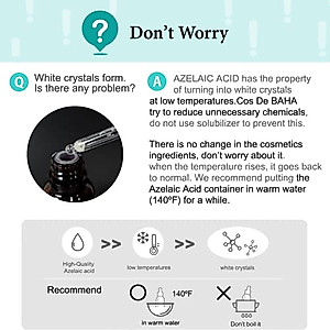 Azelaic Acid 10% Facial Serum with Niacinamide - Fast Rosacea Skin Care Product + Reduce Cystic Acne Scar + Redness Relief Face + Pimple Pigmentation Blackhead, 1 Fl Oz (30ml) (10% Azelaic Acid)