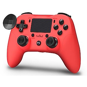 OKHAHA Controller for PS4 Wireless Controller for Playstation 4 Controller DoubleShock 4 Wireless Motion Sensor, Gifts for Kids Gifts for Girls, Magma Red