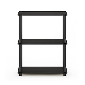 Furinno Turn-N-Tube Display Rack, 3-Tier Single, Espresso/Black