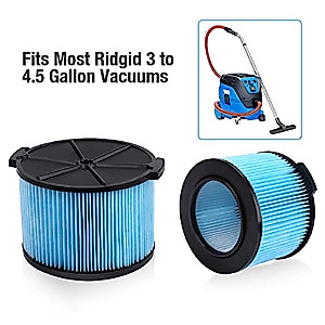 VF3500 Replacement Filter for Ridgid Shop Vacuum 3-4.5 Gallon Wet Dry Vacuums, Housmile 3-Layer Filter for Ridgid Shop Vac Filters Compatible with Ridgid WD4050, WD3050, WD4080, WD4522, 4000RV, 4500RV