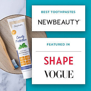 Premium Oxyfresh Cavity Protection – Fresh Mint Fluoride Toothpaste – Low Abrasion Anticavity Toothpaste for Sensitive Teeth – Remineralizing Enamel Repair to Prevent Tartar & Cavities | 5oz