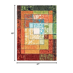 Well Woven Kizi Multi Abstract Geometric Area Rug (3'11" x 5'3")