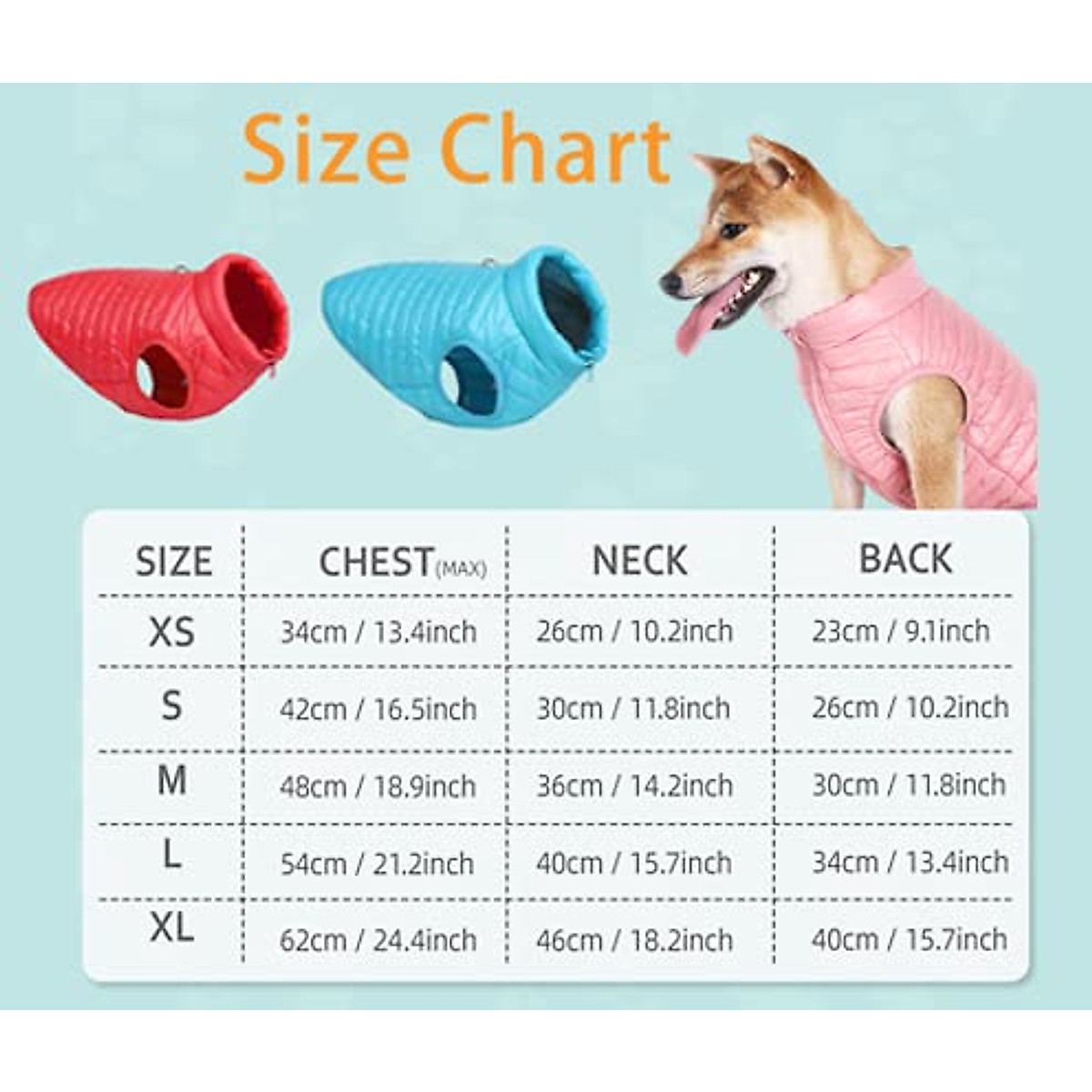 Vest Dog Jacket Ultra Thin Zip Up Wind Breaker with D Ring Leash - Cozy Waterproof Windproof Warm Dog Jacket - Dog Coats for Small, Medium, Large Dogs, for Indoor and Outdoor Use (Small, Red)