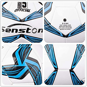 Senston Soccer Ball for Kids and Adult Training Ball Size 5 Official Match Football Balls with Pump