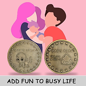 New Parent Decision Coin for Mom Dad Baby Pregnancy Gifts for First Time Mommy Daddy New Parents Gifts for Couples Double Sided Funny Decision Making Coin Christmas Birthday Present