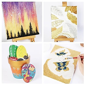 Metallic Acrylic Paint Set 18 Colors Metallic Paints Non Toxic for Artists Beginners Painting on Rocks Crafts Canvas Wood Fabric, Rich Pigment & No Fading, 2 Oz/Bottle