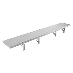 TrueyEssence Folding Concession Shelf 72" L x 12" W, Stainless Steel Food Serving Shelf Wall Mounted Floating Shelving for Concession Window Food Truck Home Restaurant Garage
