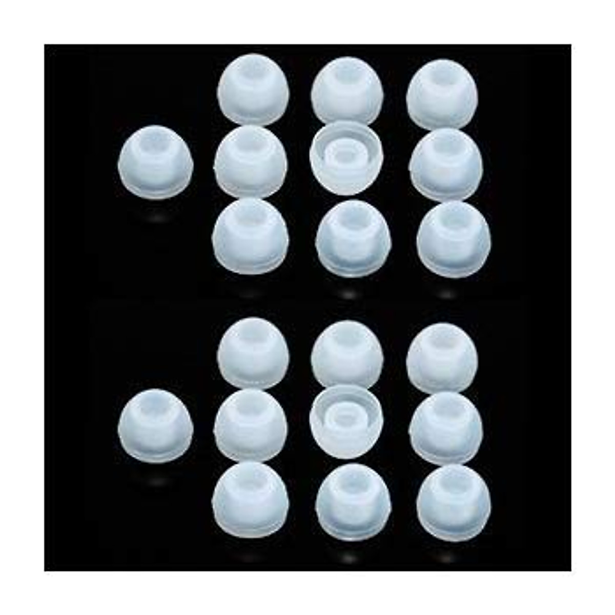 Earbudz 10 Pairs Silicone Small Replacement Earbud Ear Tips (Clear)