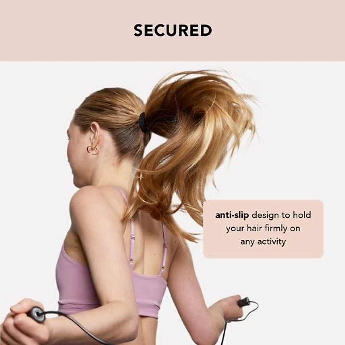 Kitsch Elastic Hair Ties for Women - Black Hair Ties No Damage | Black Rubber Bands for Hair | Hair Bands for Women's Hair & Ponytail Holders | Hair Elastics | Small Hair Ties for Thick Hair, 20pcs