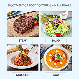 Portable Travel Utensils Set with Case 18/8 Stainless Steel Black Silverware Sets Include Knife Fork and Spoon with Case Reusable Utensil Set for Lunch Box and Camping (Black)