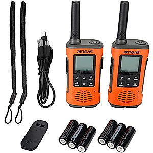 Retevis RT45P Waterproof Walkie Talkies IP67,Rechargeable Two Way Radio for Adults,22CH SOS NOAA,with 1000mAh Battery and USB-C Charger,Long Range 2 Way Radios for Skiing Fishing Boating (2 Pack)